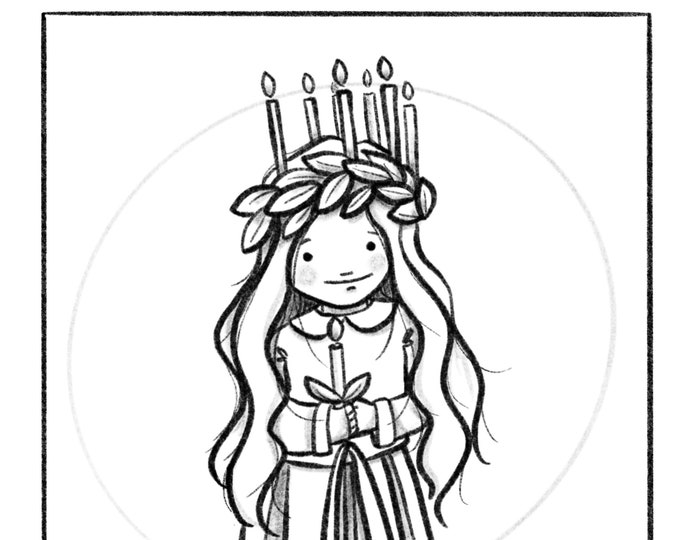 St. Lucia Day Colouring Pages Set of 2 - Etsy