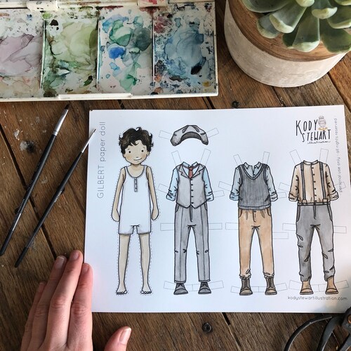 Paper Doll Printable MAX BOY Craft Kit Birthday Party - Etsy Canada