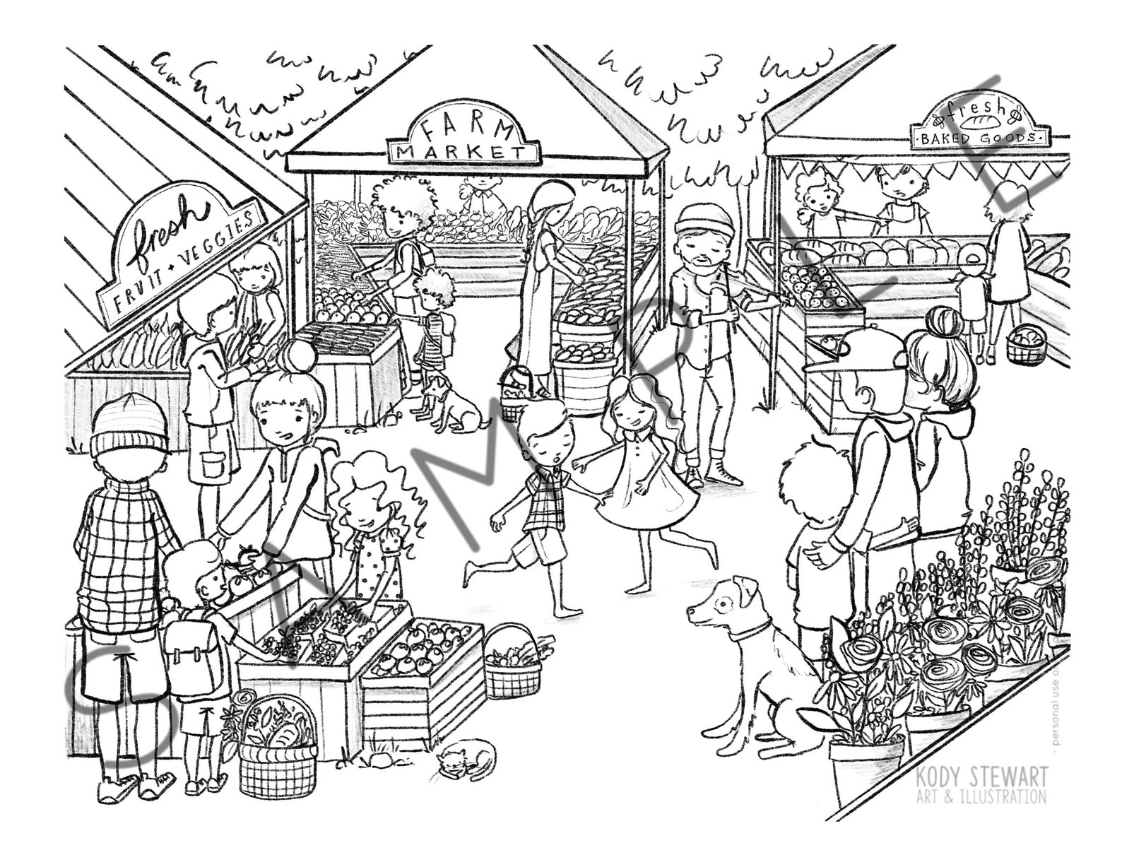 Digital Download MARKET DAY Coloring Book Colouring Book - Etsy