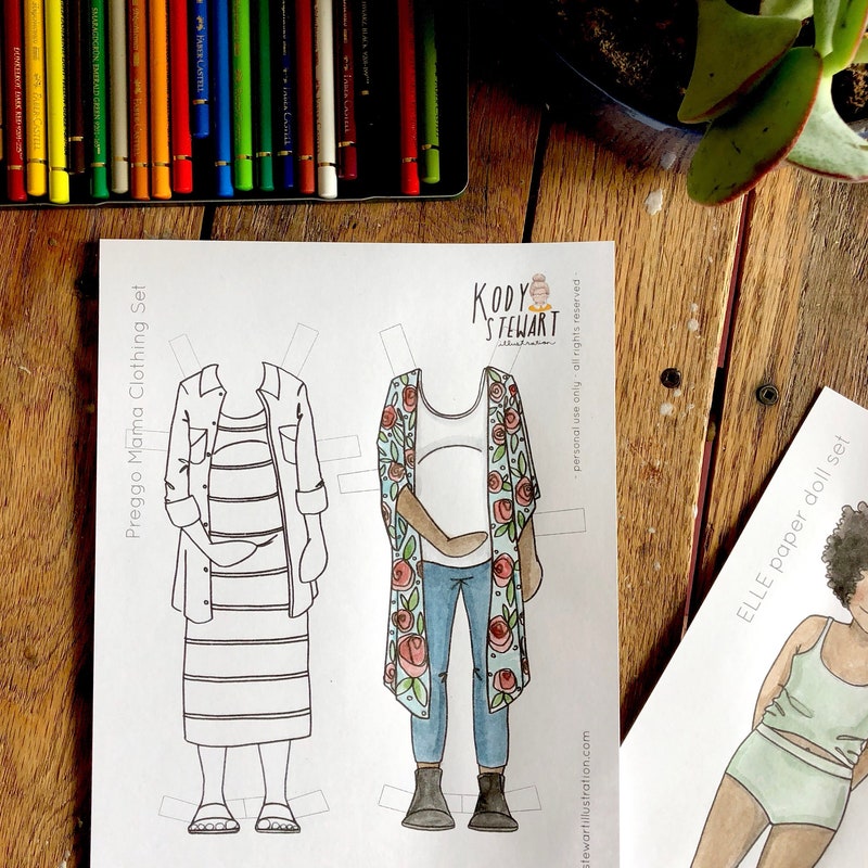 Pregnant Paper Dolls - Etsy