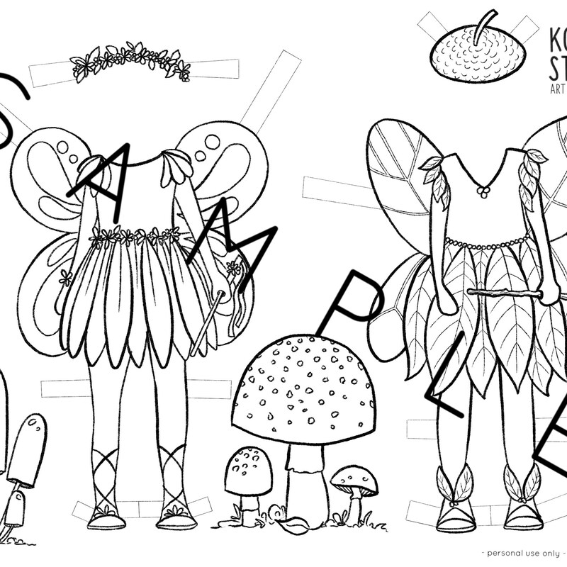 Fairy Paper Doll - Etsy