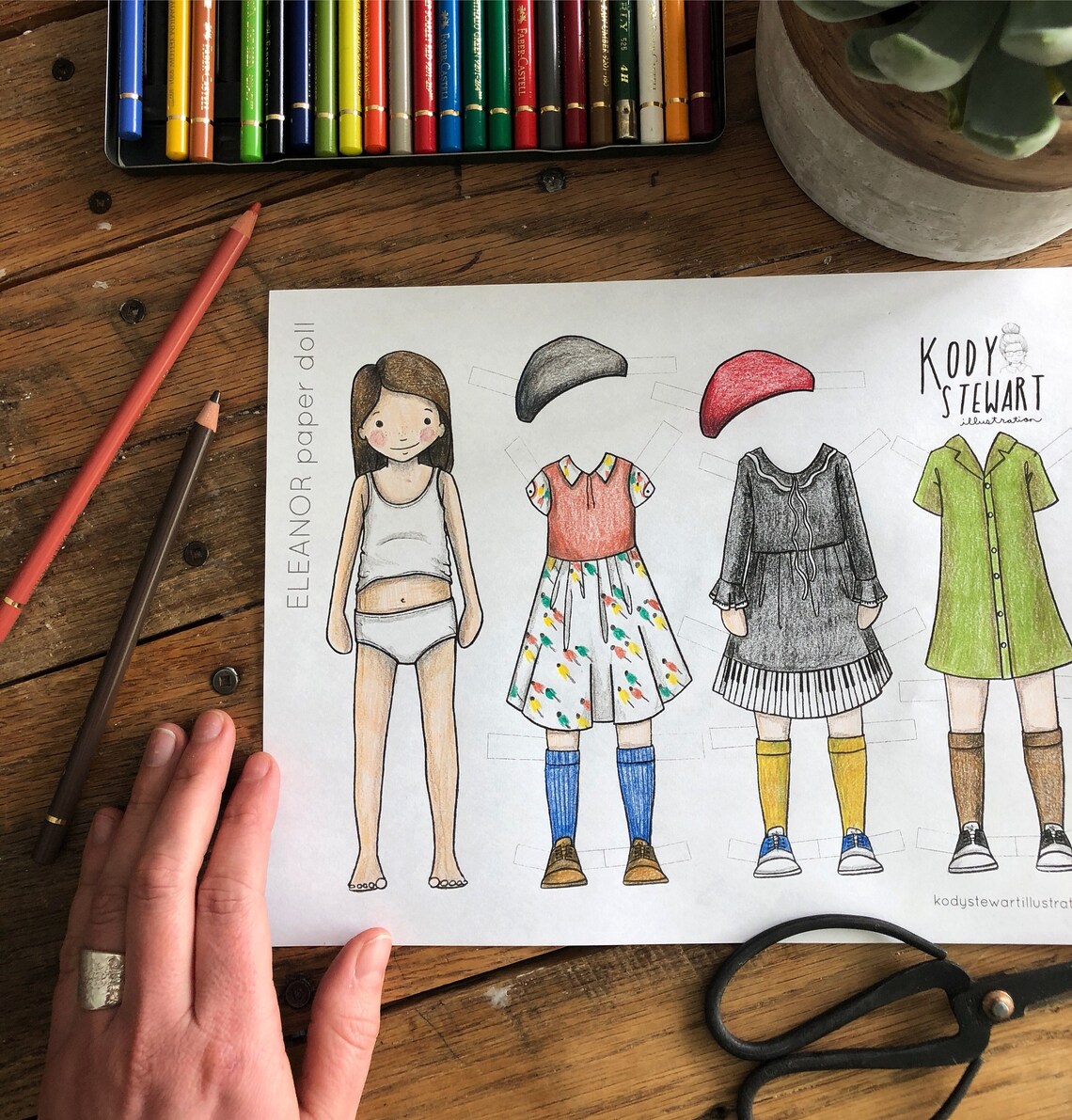 Paper Doll Printable Eleanor Girl Doll Craft Kit - Etsy