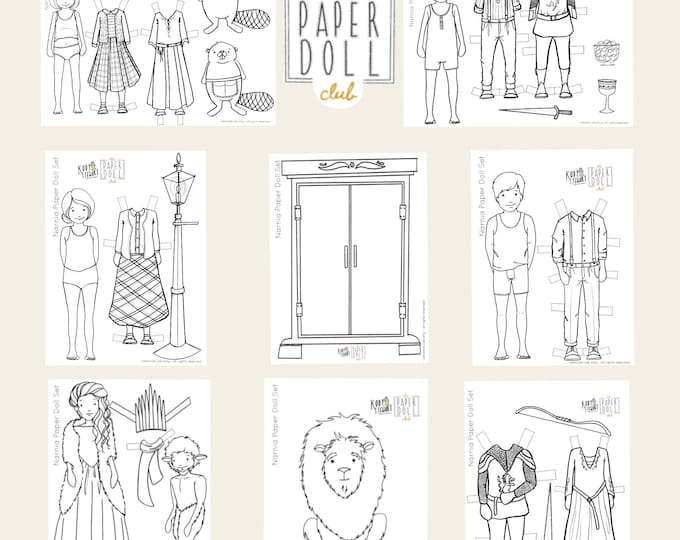 NARNIA Lion Witch Wardrobe Printable OUTLINES Character Paper Coloring ...