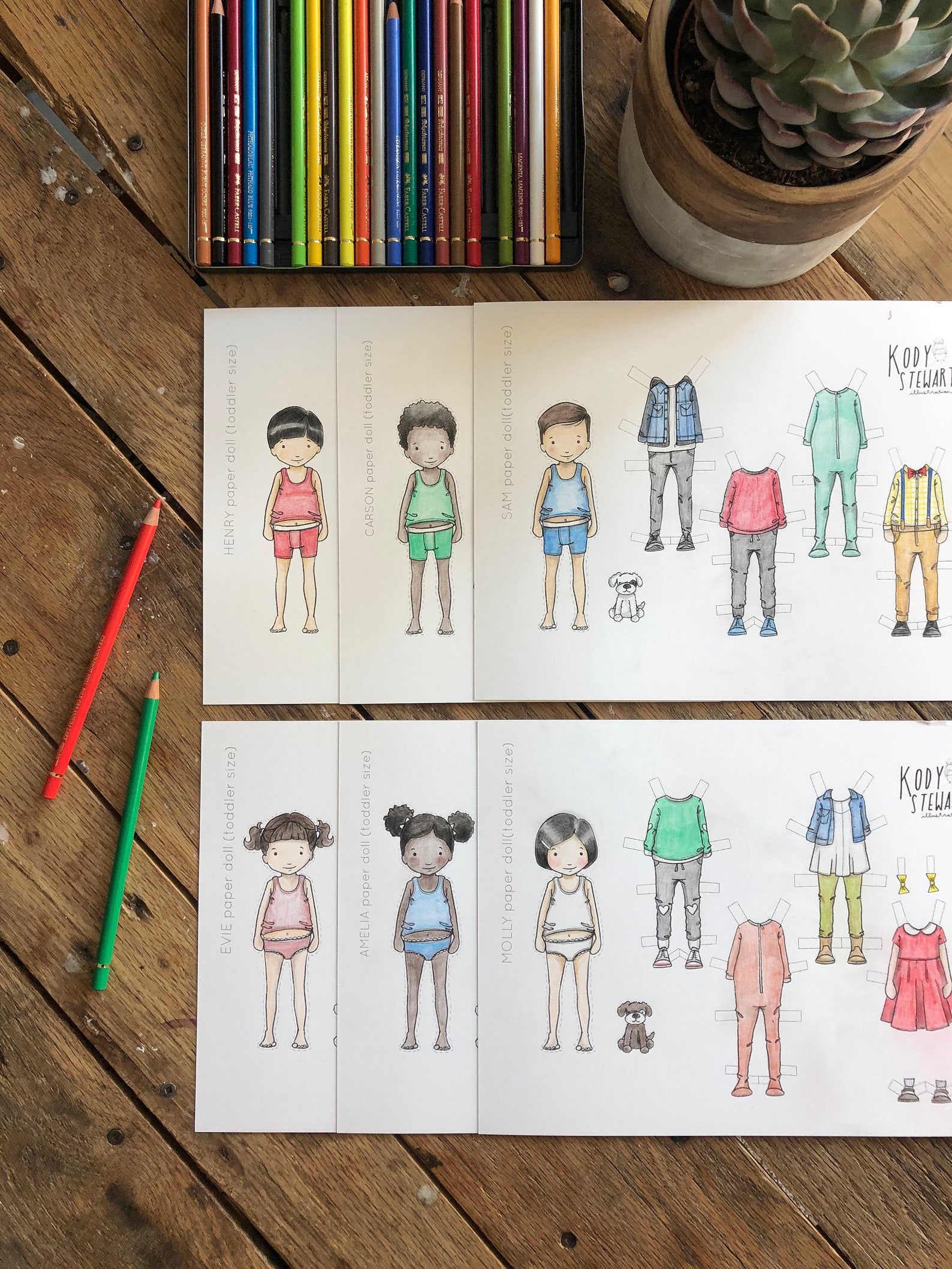 Paper Doll Printable MINI Paper Doll STARTER SET Craft Kit - Etsy Canada