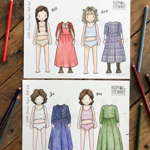 Paper Doll Printable | LITTLE WOMEN | Craft Kit | Birthday Party ...