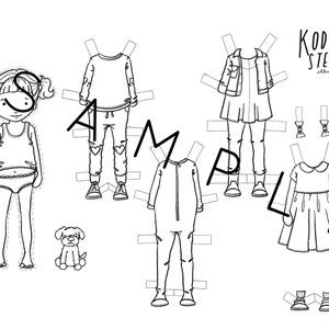 Paper Doll Printable | EVIE MINI GIRL| Craft Kit | Birthday Party ...