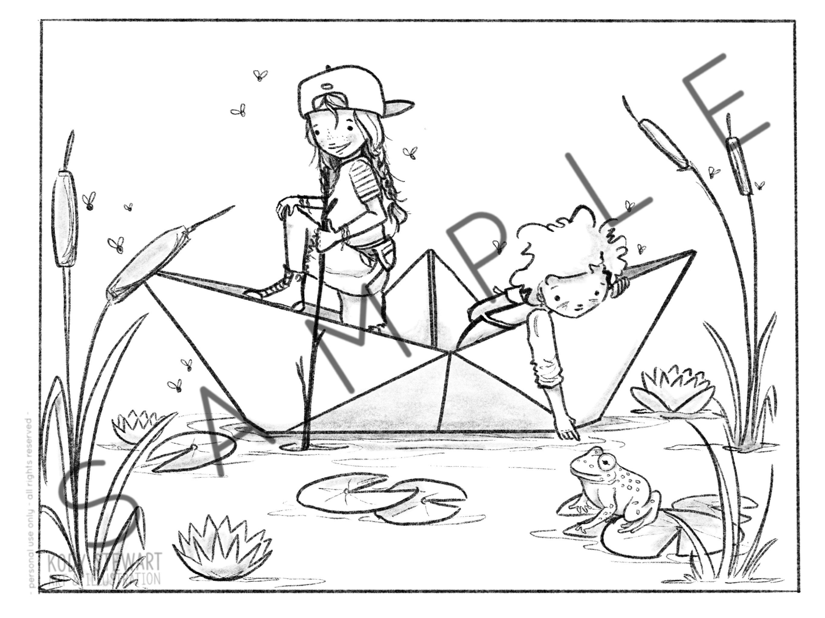 Digital Download | FIELD TRIP Colouring Sheet | Kids Coloring | Adult ...