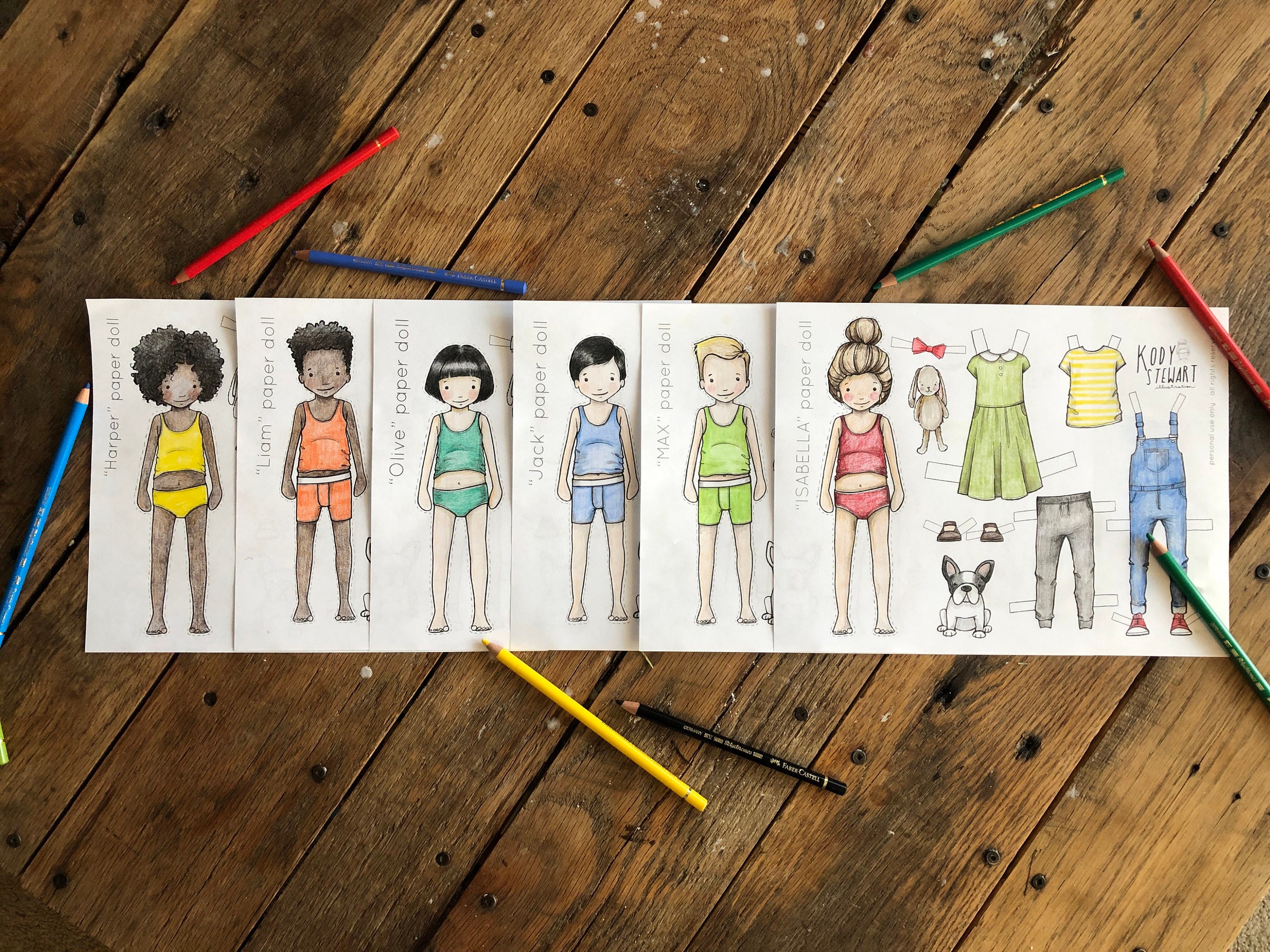 Paper Doll Printable STARTER KIT Craft Kit Birthday - Etsy Canada