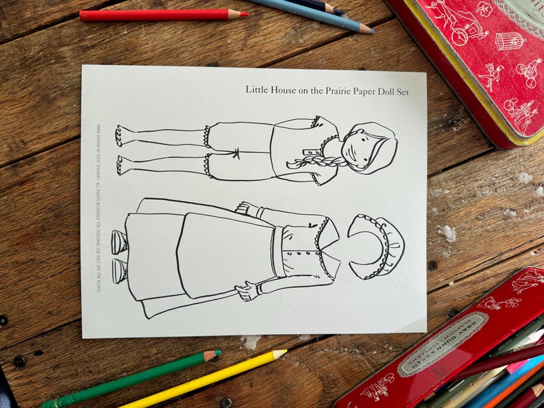 LITTLE HOUSE on the PRAIRIE | Digital Download | Paper Doll Printable ...