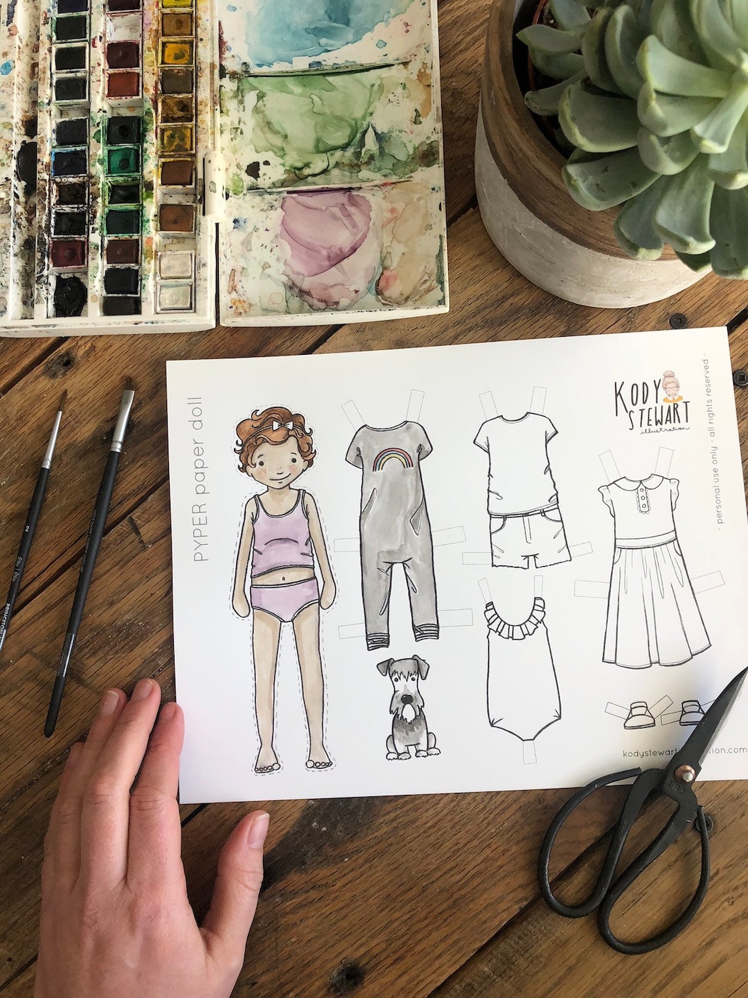 Paper Doll Printable | PYPER GIRL | Craft Kit | Birthday Party | Adult ...