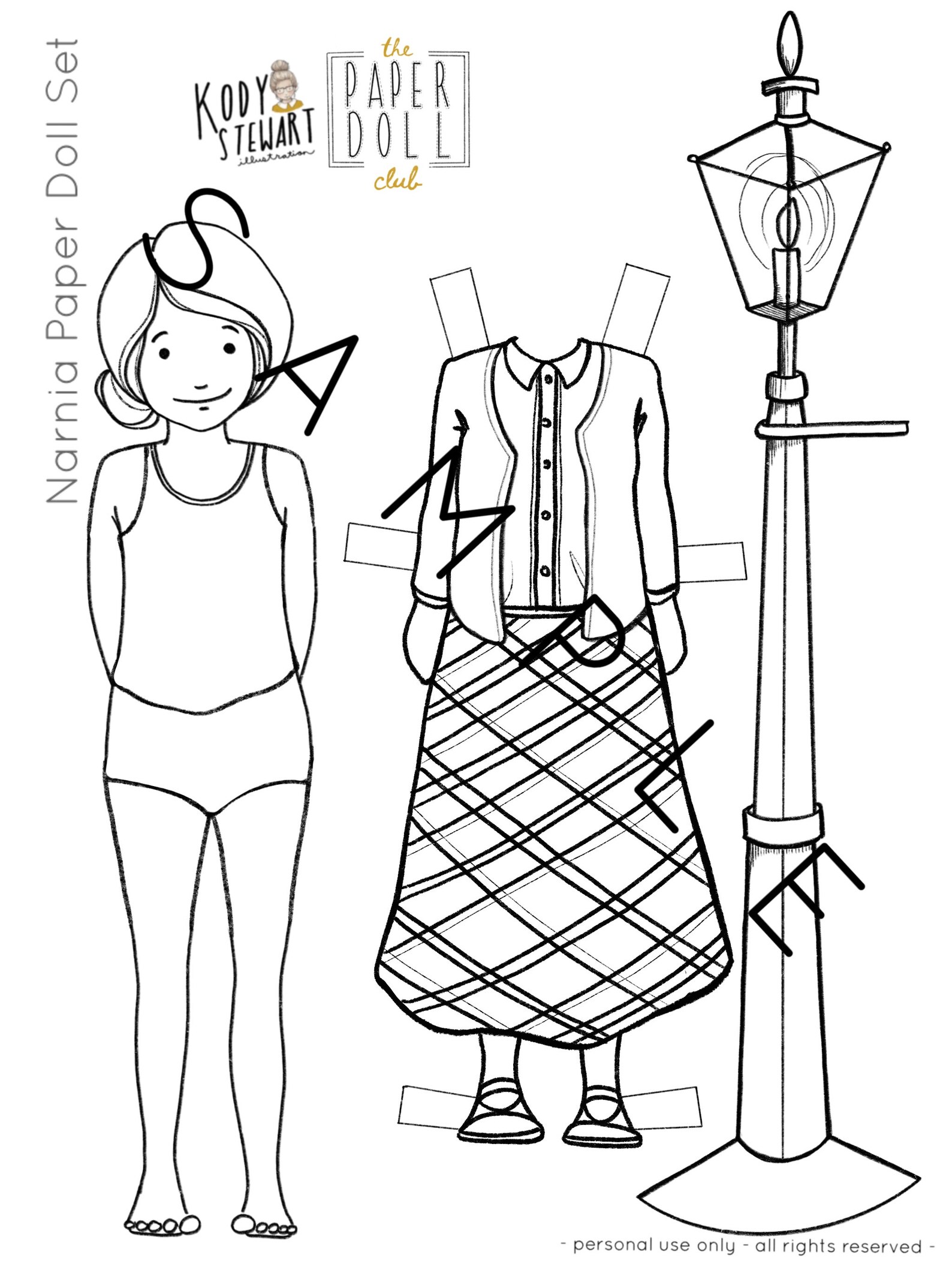 Paper Doll Printable Narnia Craft Kit Birthday Party - Etsy
