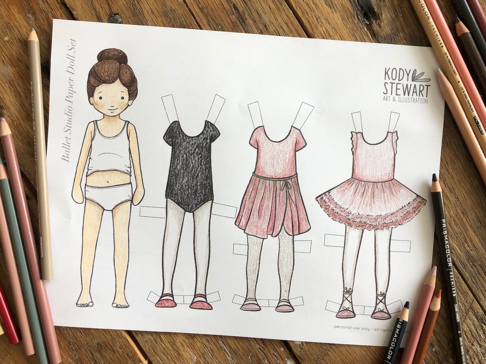 Paper Doll Printable BALLET STUDIO SET Craft Kit - Etsy