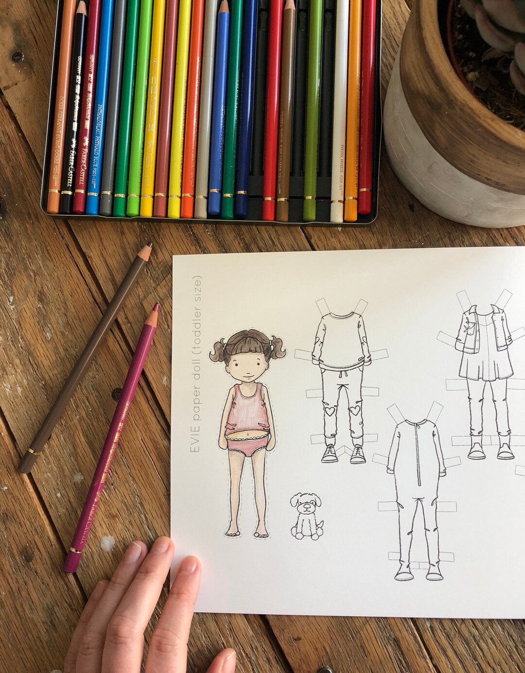 Paper Doll Printable | EVIE MINI GIRL| Craft Kit | Birthday Party ...