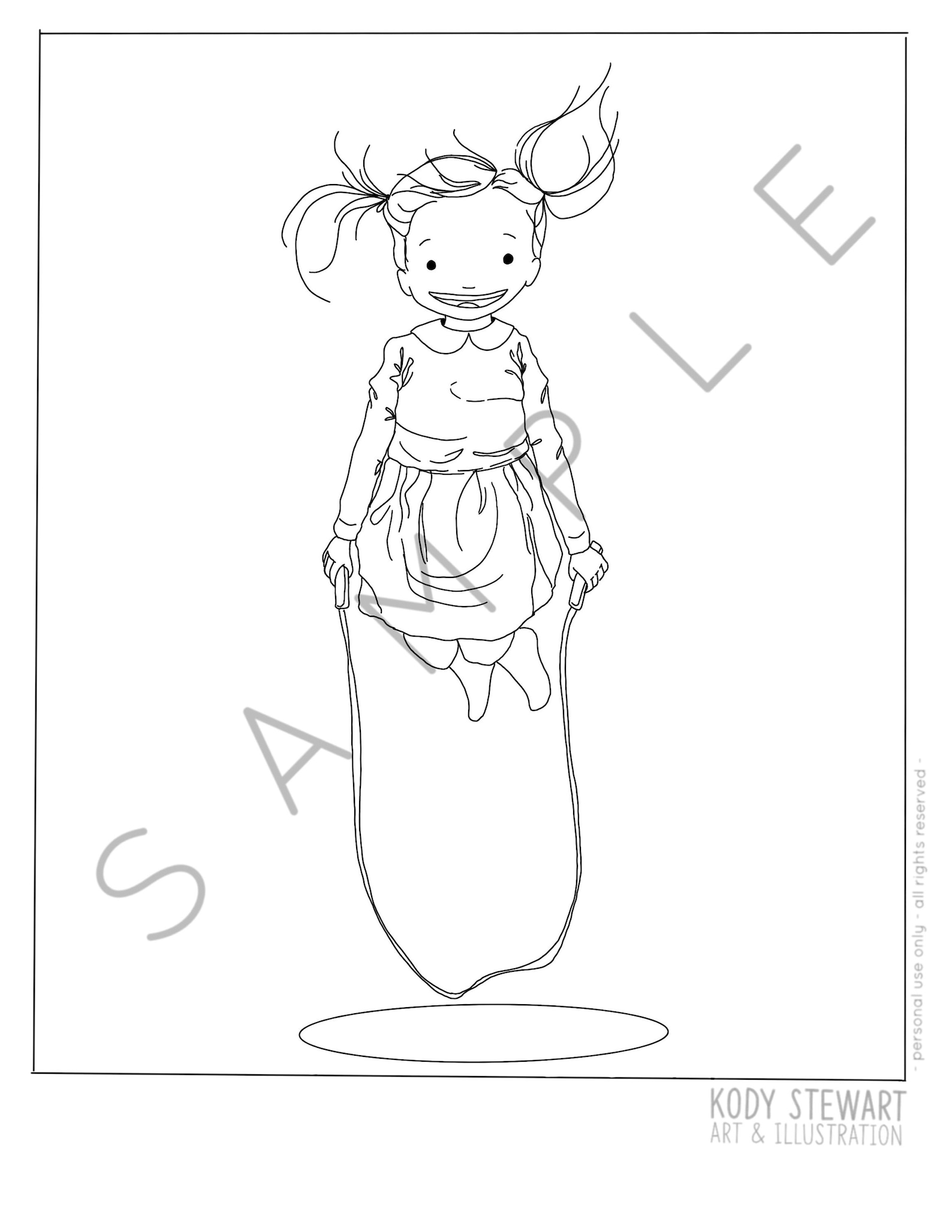 Digital Download | HAPPY SKIPPING | Coloring Book | Colouring Book ...