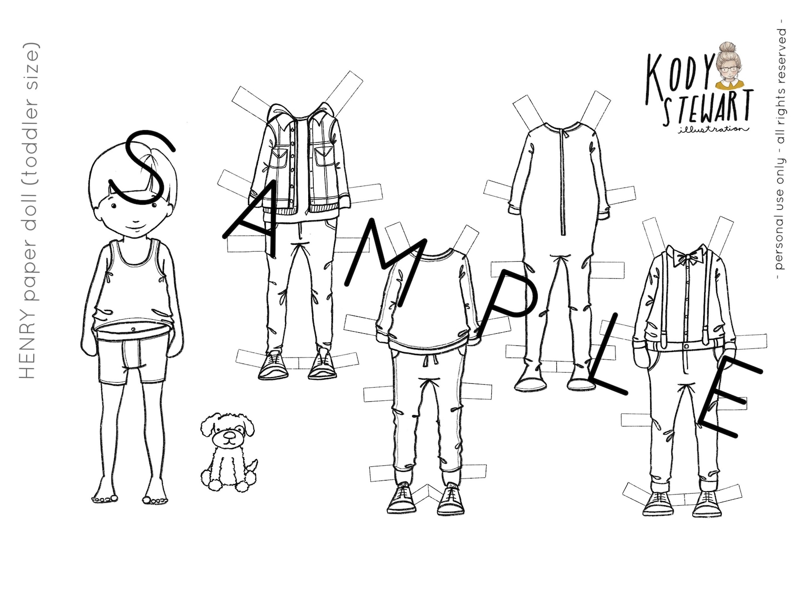 Paper Doll Printable | MINI Paper Doll STARTER SET | Craft Kit ...