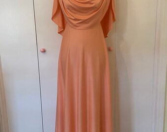 Long Peach Dress | Etsy