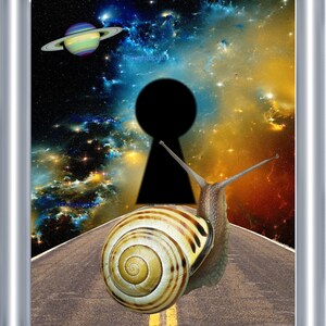 Snail in Outer Space Art Print 8 X 10 Cosmic Visionary - Etsy