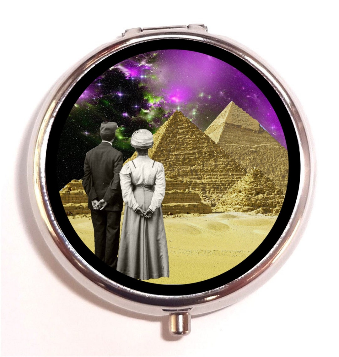 Visionary Victorian Pyramid Pill Box Pillbox Case Holder Outer Space ...