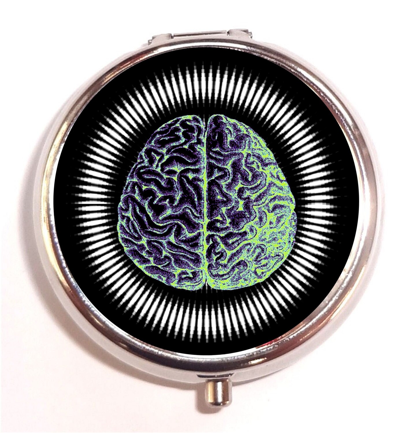 Hypnotic Brain Pill Box Pillbox Case Holder EDM Rave | Etsy