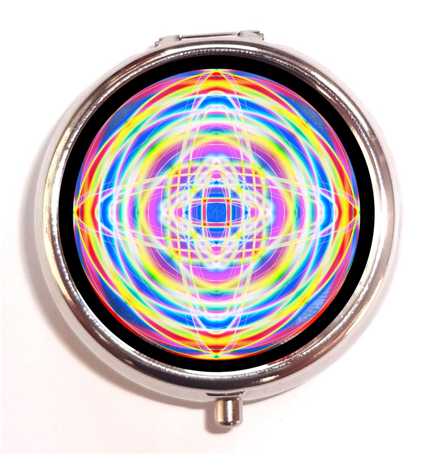 Trippy Psychedelic Pill Box Pillbox Case Holder Visionary - Etsy