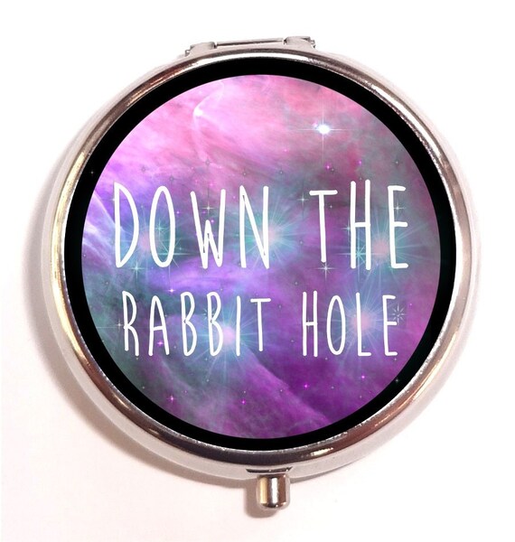 Down the Rabbit Hole Pill Box Pillbox Case Holder Alice in | Etsy