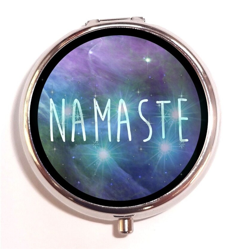 Namaste Buddhist Pill box Pillbox Case Holder Hippie | Etsy