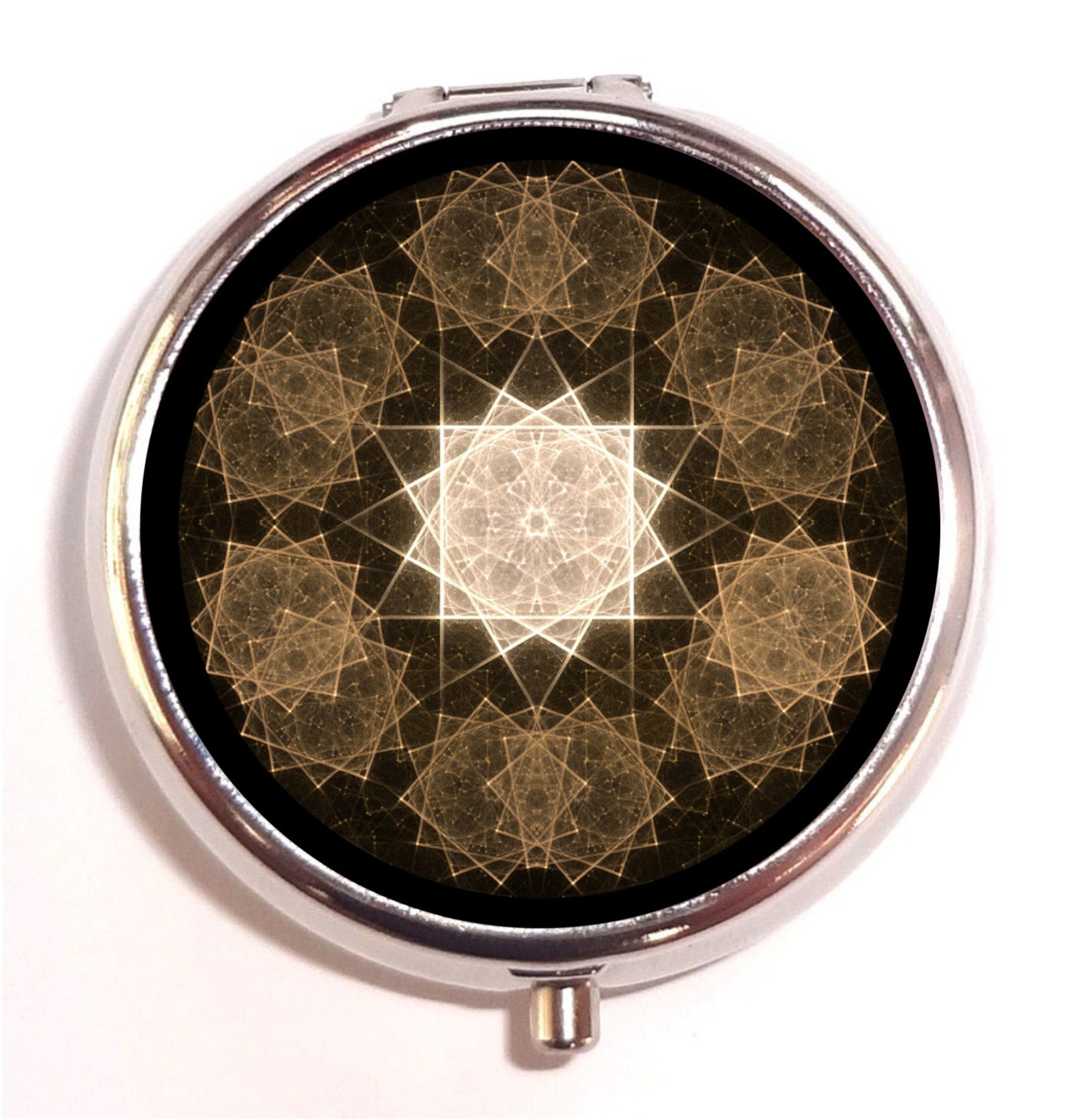 Sacred Geometry Pill Box Kaleidoscope Pillbox Case Holder - Etsy