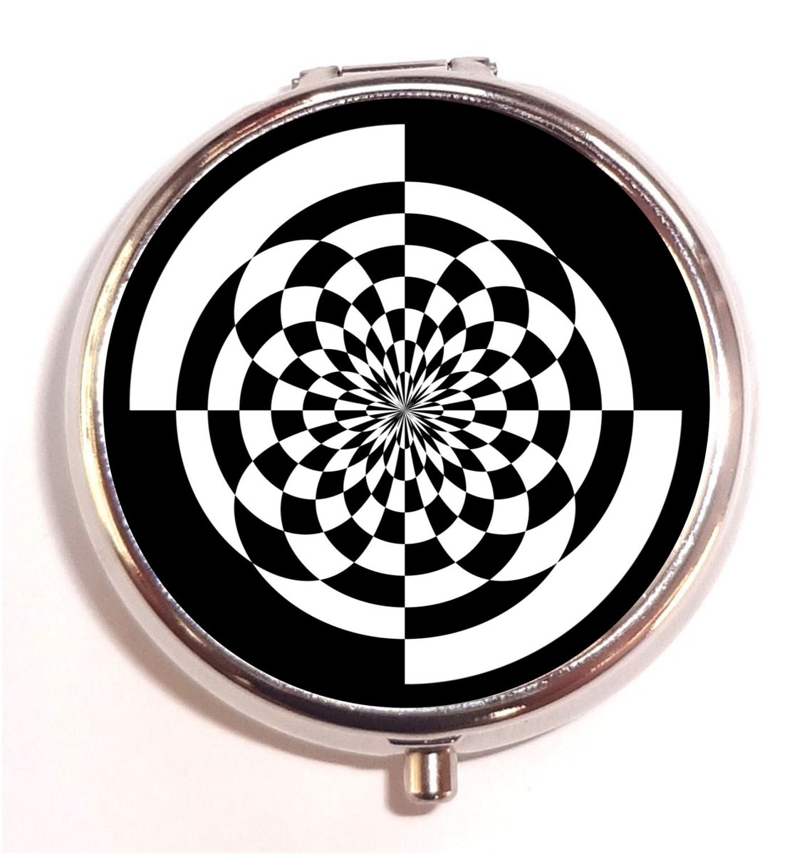 Trippy Op Art Pill box Pillbox Case Holder Visionary | Etsy