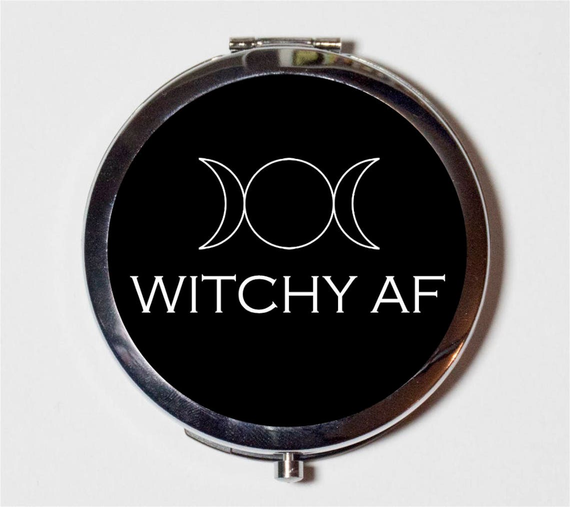 Witchy AF Compact Mirror Witch Witchcraft Occult Magick | Etsy