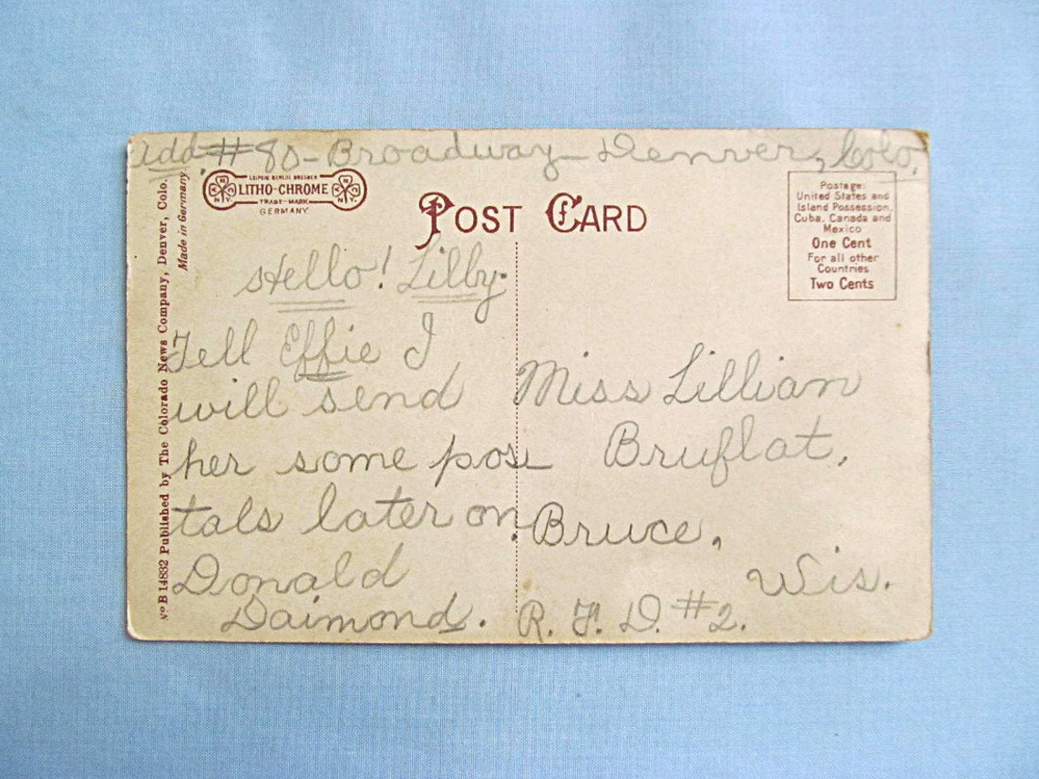 1910s Postcard Trolley Car With Horse on Board Denver - Etsy