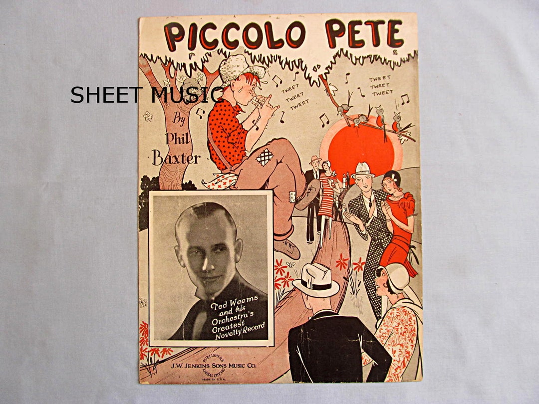 Vintage Sheet Music, piccolo Pete, 1929 Comic Tune, Cute Song and Cover ...