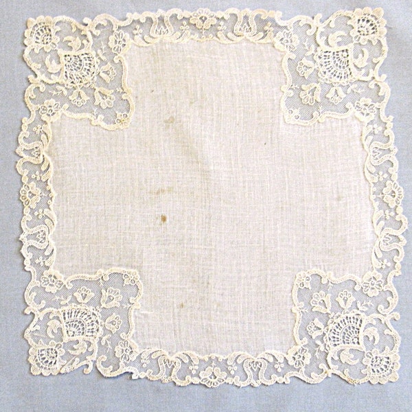 Antique Lace Handkerchief - Etsy