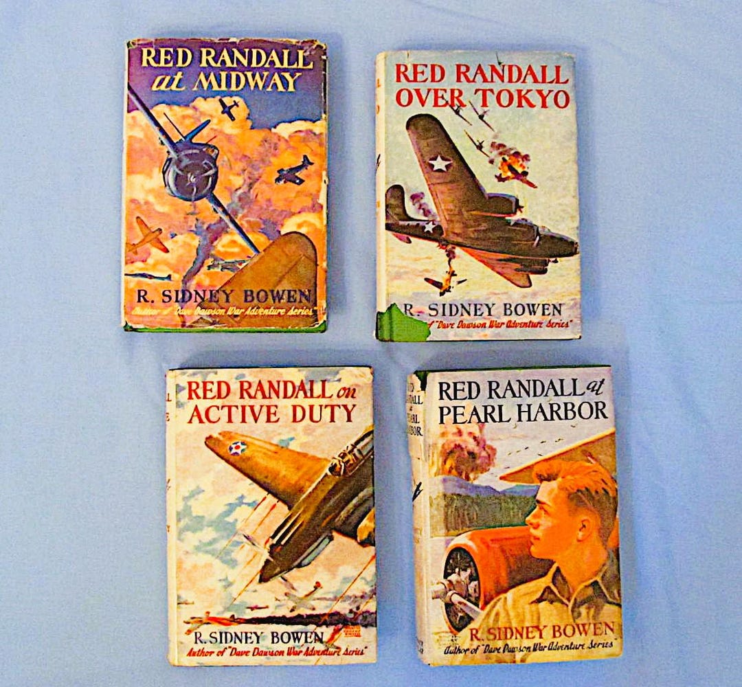 Red Randall Book Series for Boys, Four 1940s Wartime Adventures ...