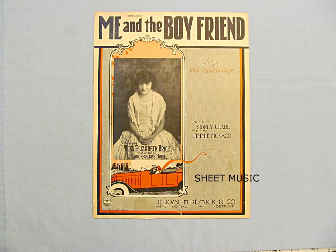 1920s Sheet Music Artist Frederick Manning Illustration me - Etsy