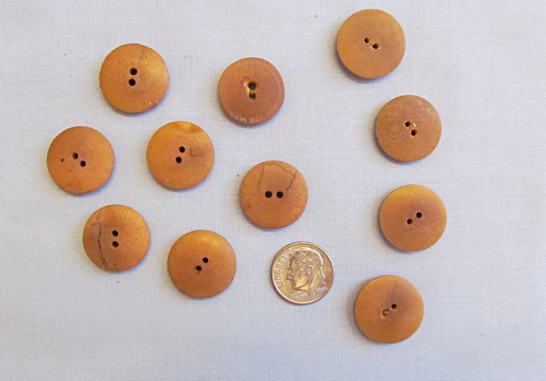 Buttons Craft Supplies & Tools Vintage Carved Retro Sets 28 Wood ...