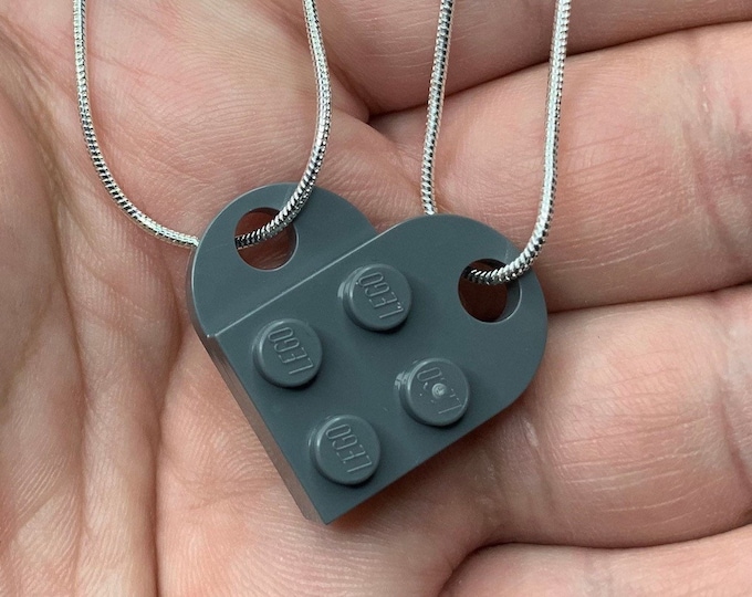 Red 2 Piece Customizable Heart Made From 2 LEGO® Plates With a 'diamond ...