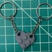 BFF Heart-Shaped 2 Piece keychain made with real LEGO® brick | Etsy