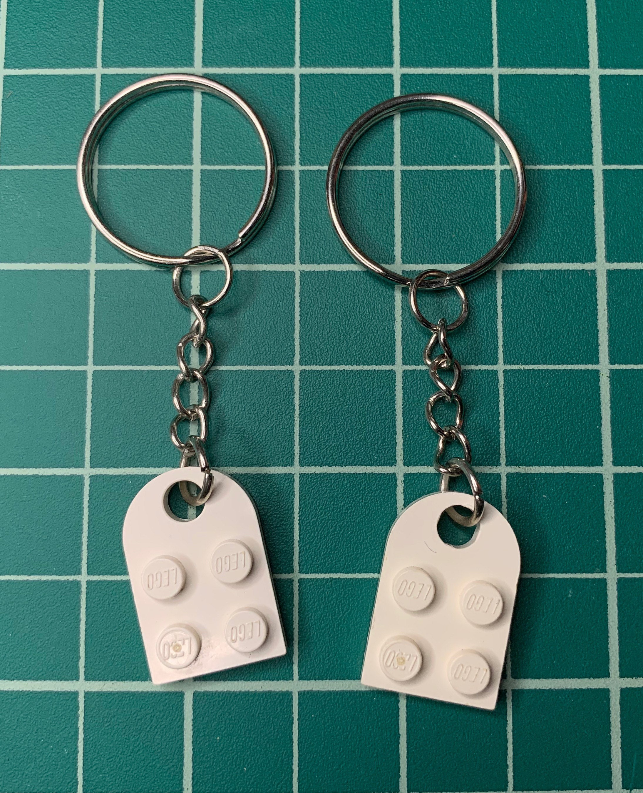 BFF Heart-shaped 2 Piece Keychain Made With Real LEGO® Brick | Etsy