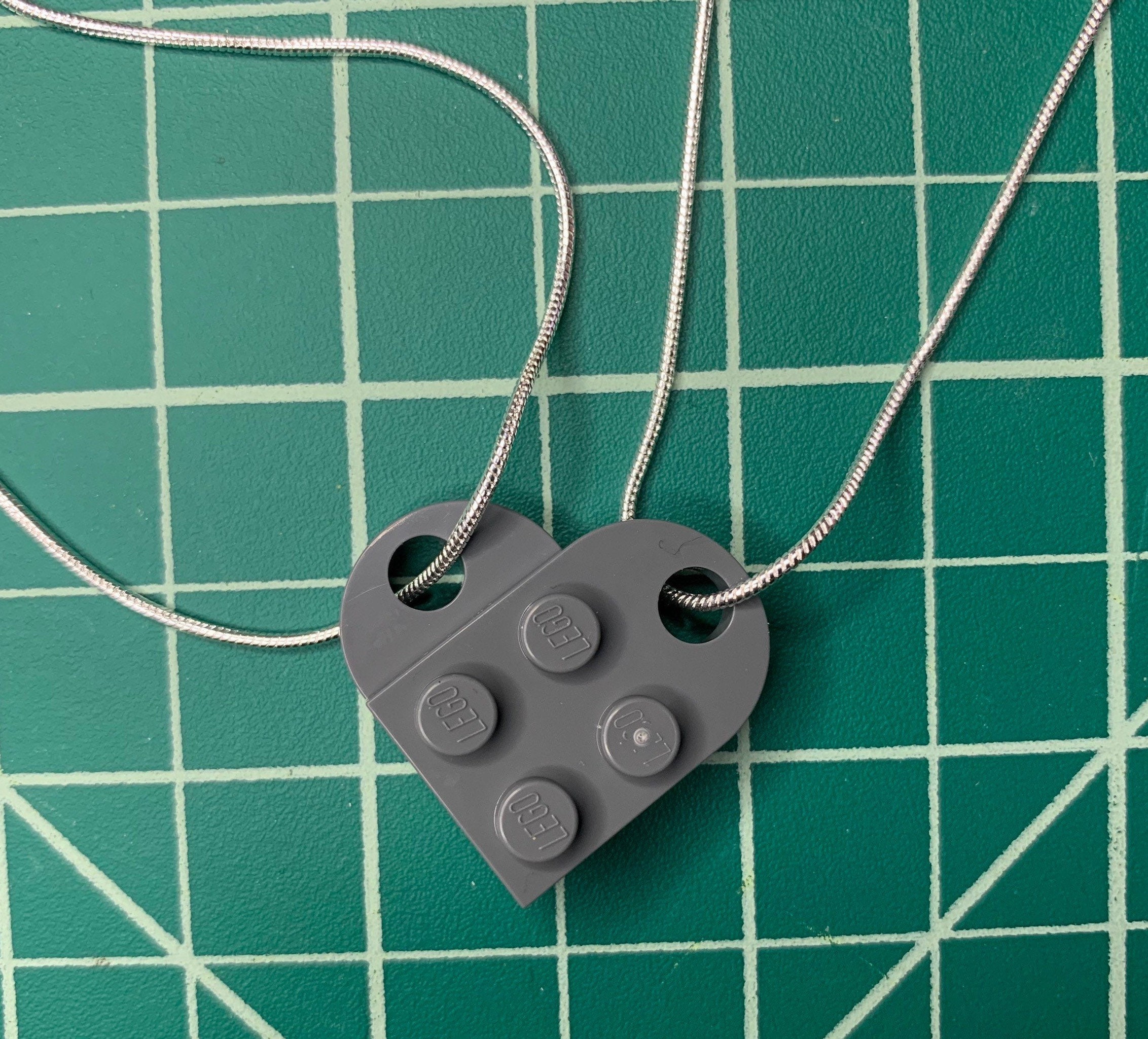 BFF 2 Piece Heart-Shaped Silver Plated Necklace made with | Etsy