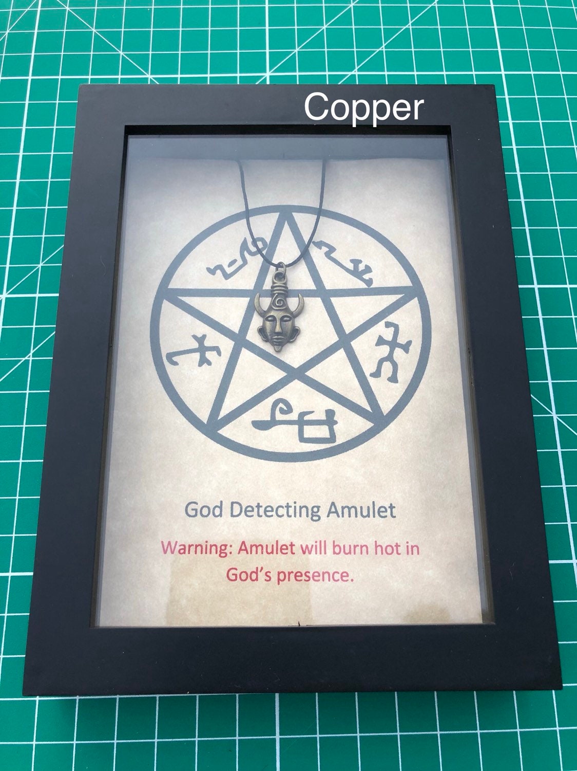 Supernatural - God Detecting Amulet Shadow Box Display - Samulet - Etsy
