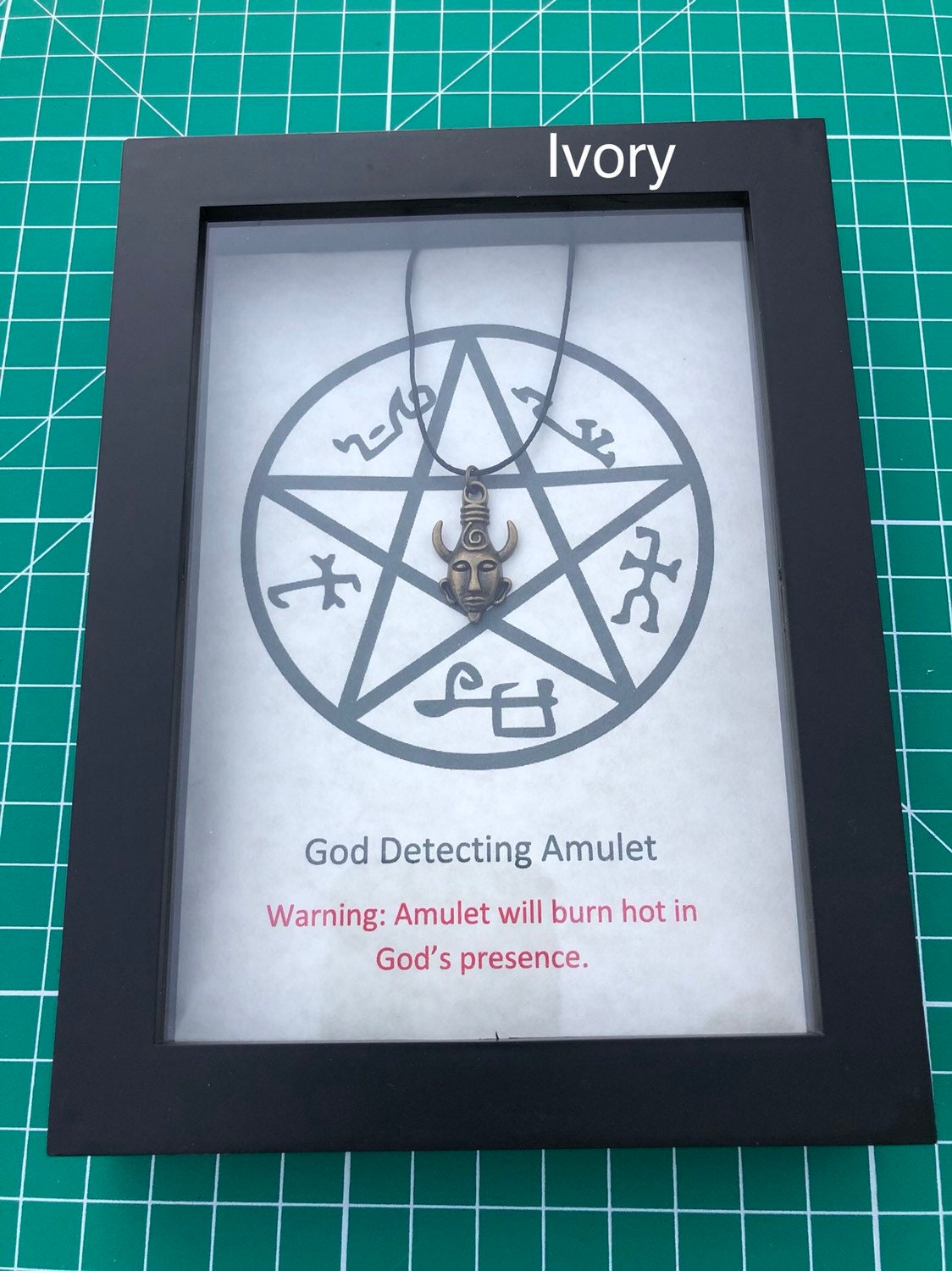 Supernatural God Detecting Amulet Shadow Box Display | Etsy