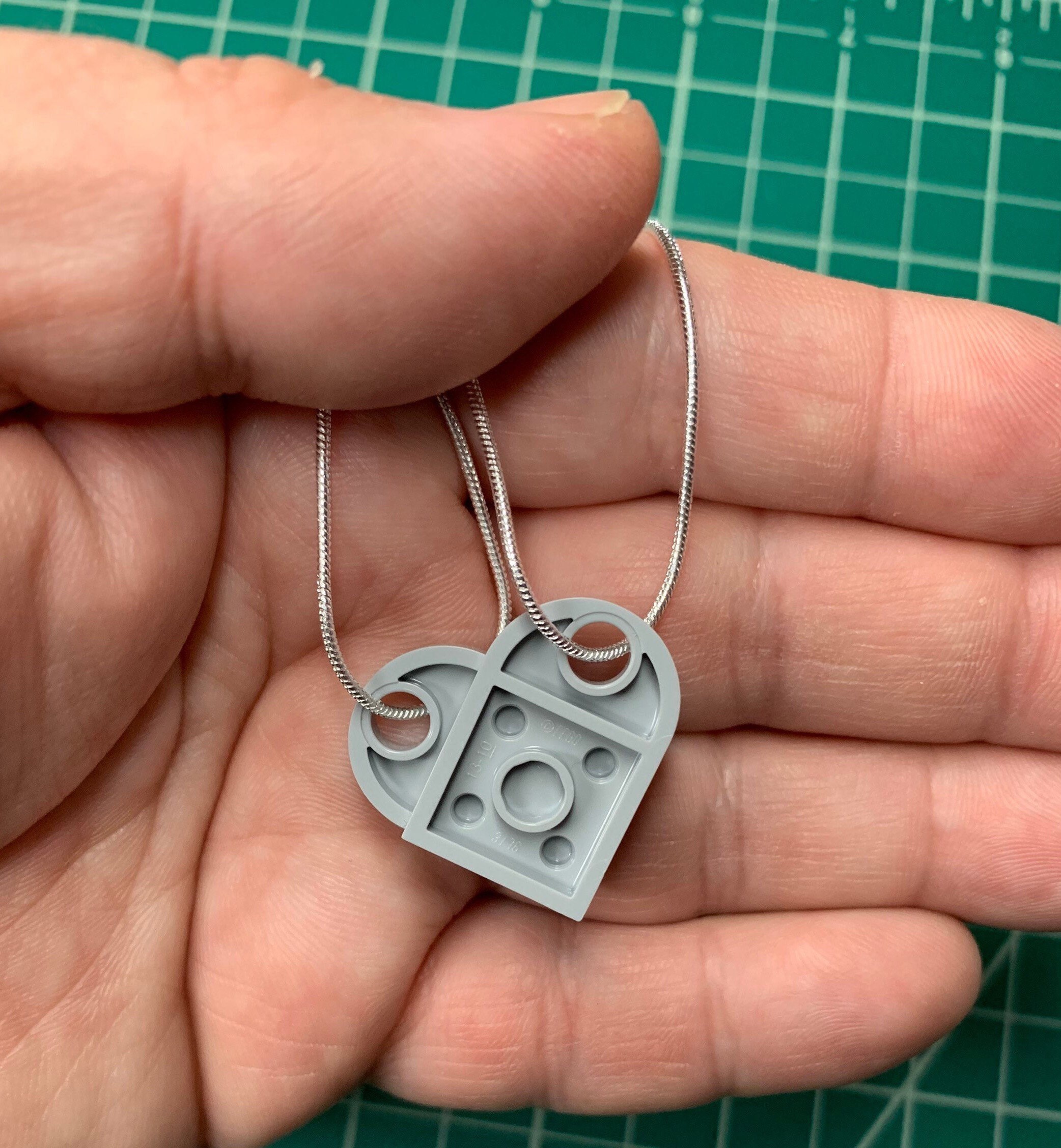 BFF 2 Piece Heart-Shaped Silver Plated Necklace made with | Etsy