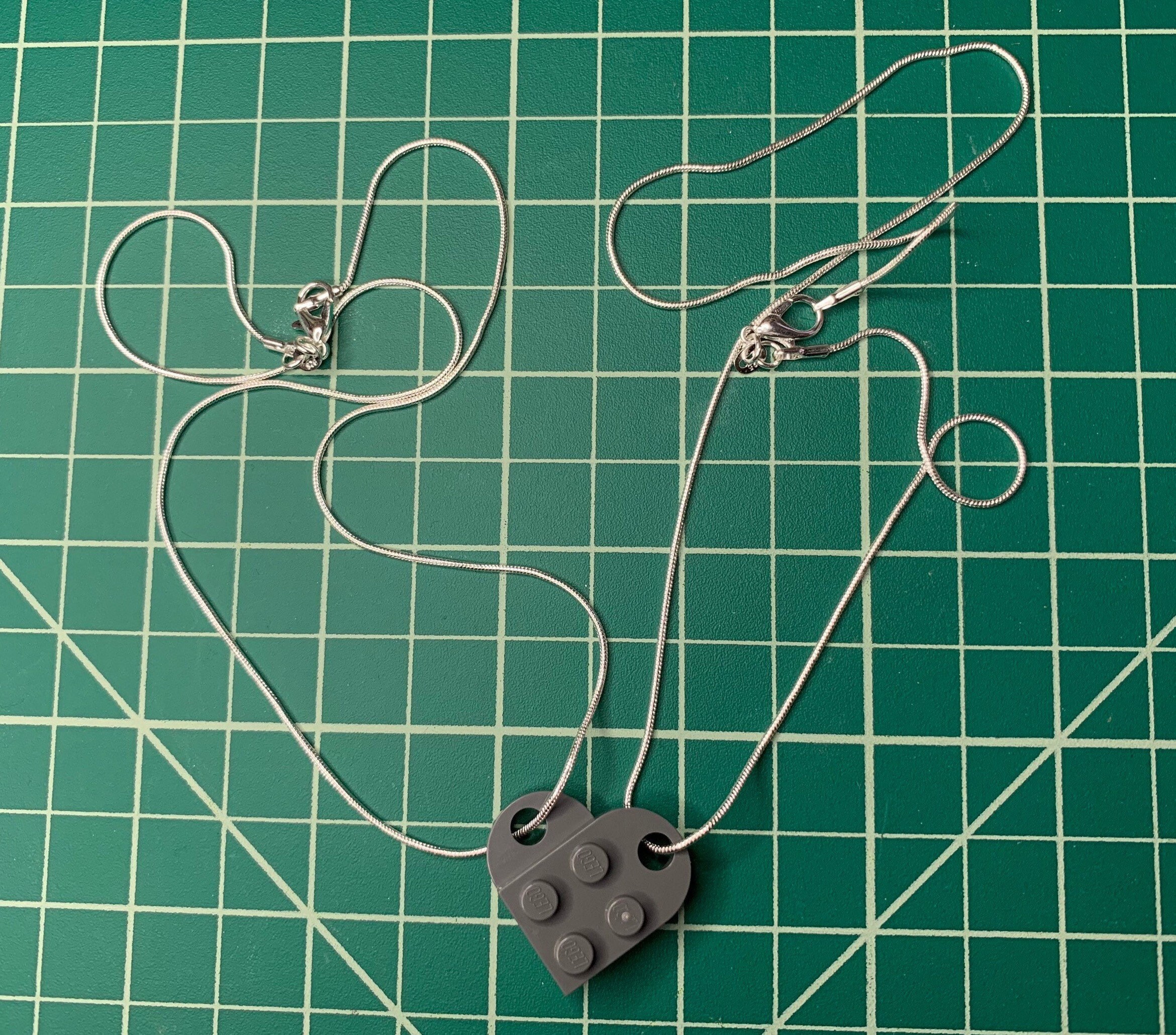 BFF 2 Piece Heart-shaped Silver Plated Necklace Made With - Etsy