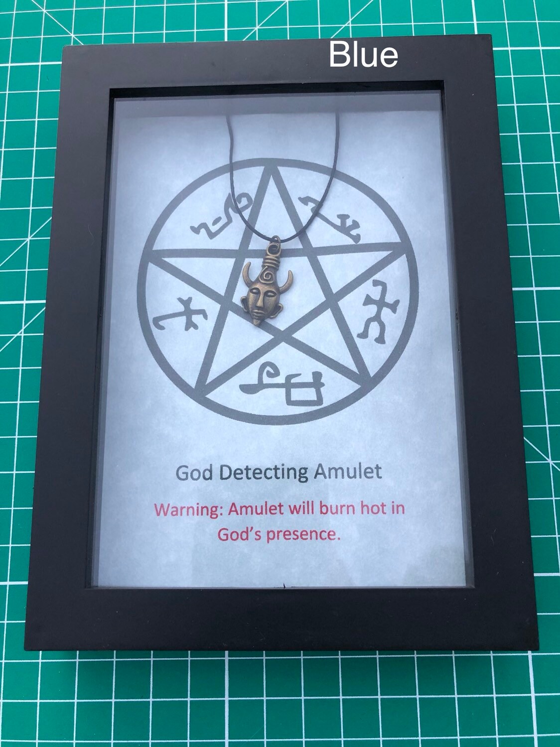Supernatural - God Detecting Amulet Shadow Box Display - Samulet - Etsy