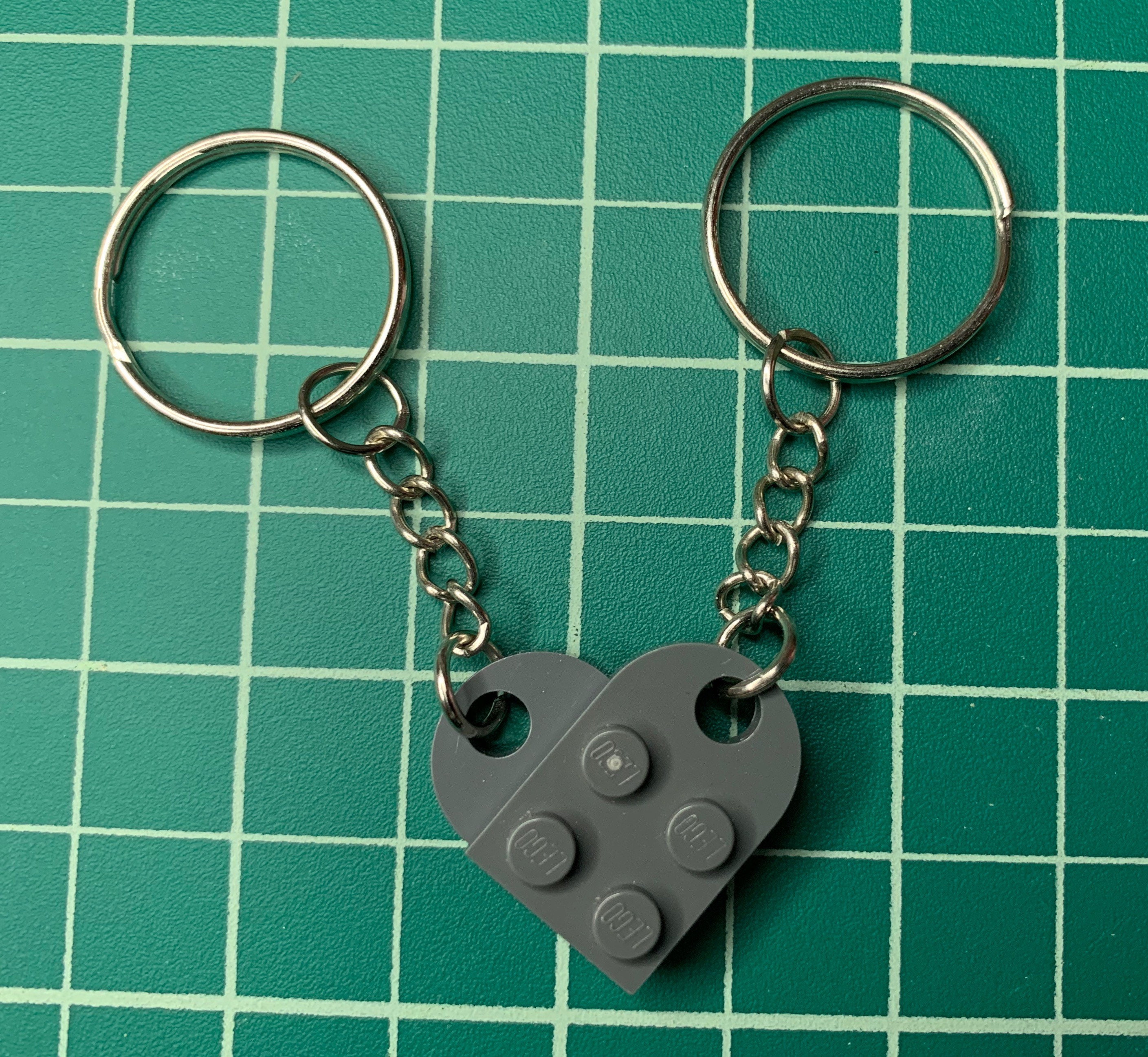 BFF Heart-shaped 2 Piece Keychain - Made With Real LEGO® Brick Pieces ...