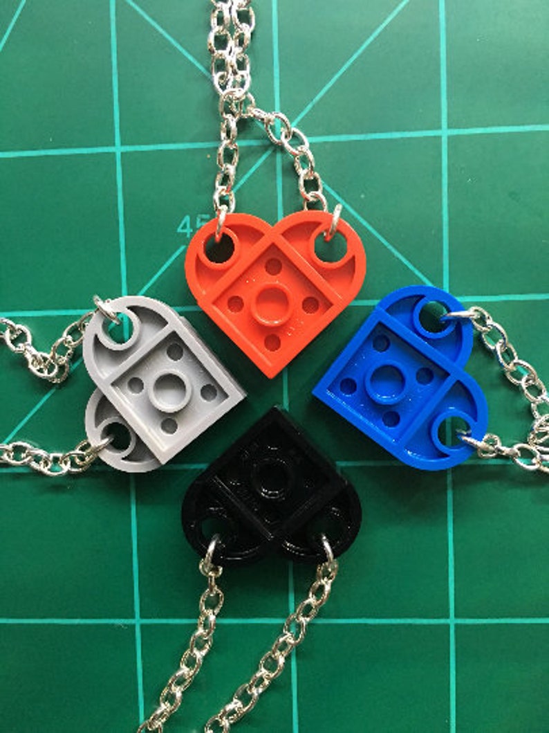 Heart-shaped Necklace With Silver Color Chain - Made With Real LEGO ...