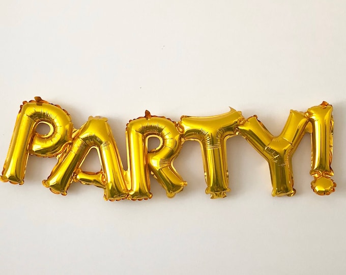 Gold Party Balloon Party Balloon Script Balloon Party Decor - Etsy