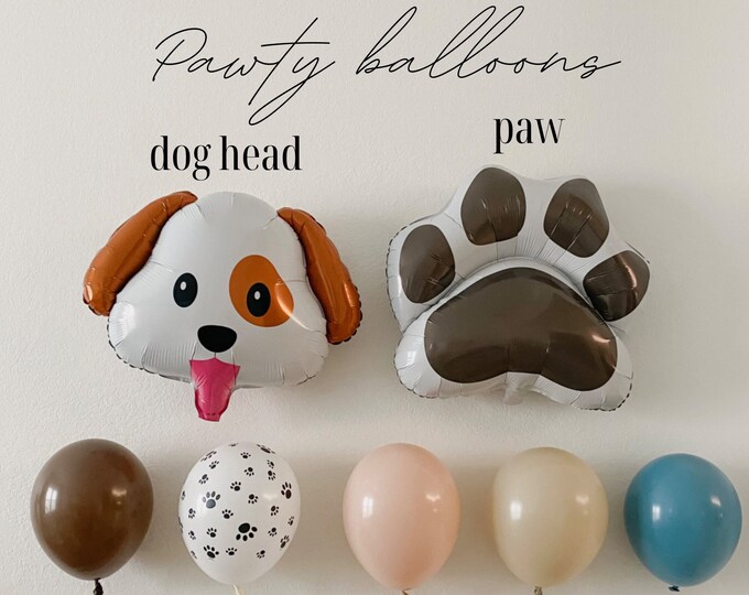 Paw Print Balloon Puppy Dog Party Decor Dog Balloon Kitty Party Decor ...
