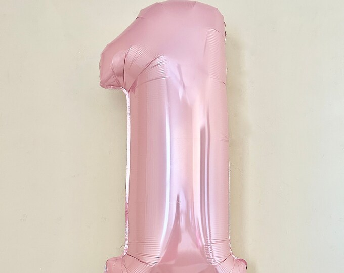 Jumbo Number One Pink Balloon First Birthday Balloons Pink Party Decor ...