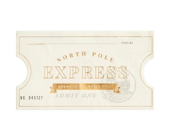 North Pole Express Ticket - Etsy